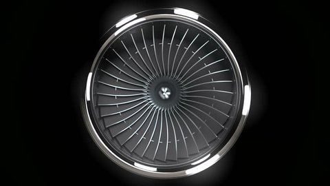 Jet Engine Rotating Loopable Stock Footage Video (100% Royalty-free ...