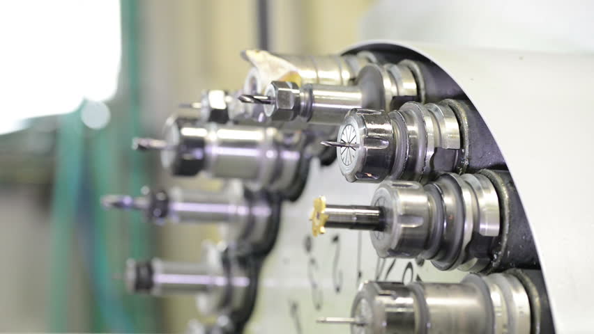 Automatic Tool Changer Rotating Bits 스톡 동영상 비디오(100% 로열티 프리) 9551852 ...