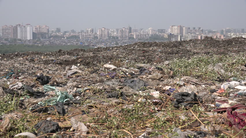 deonar dumping ground mumbai apartment buildings Stock Footage Video ...