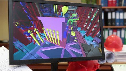 View 3d Model Pc Monitor Screen Stock Footage Video (100% Royalty-free ...