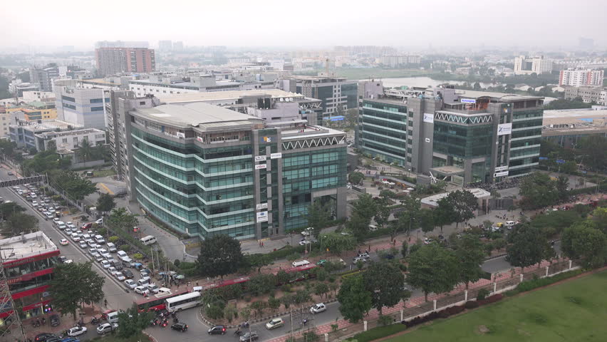 overview 'whitefield' large technology district bangalore Stock Footage ...