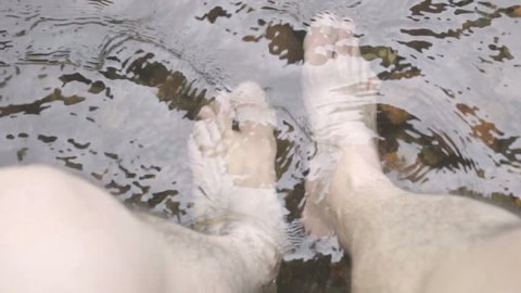 Waving Feet Shallow Water Little Rocks Stock Footage Video (100% ...