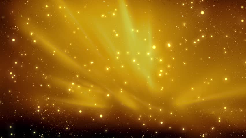 Gold Light Rays Stars Computer Generated Stock Footage Video (100% ...
