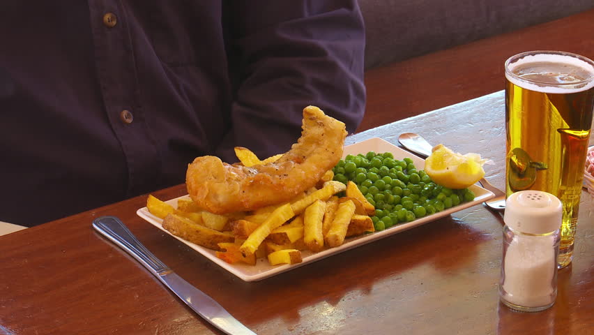 Man Eats Fish Chips in Stock Footage Video (100% Royalty-free) 9616454 ...