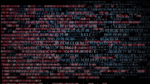 Binary Code Hexadecimal Code Running Computer Stock Footage Video (100% Royalty-free) 9616580 ...