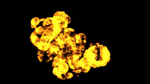 Explosion Top View Beautiful 3d Top Stock Footage Video (100% Royalty ...