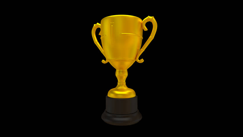 Animated Gold Trophy with Matte Stock Footage Video (100% Royalty-free ...