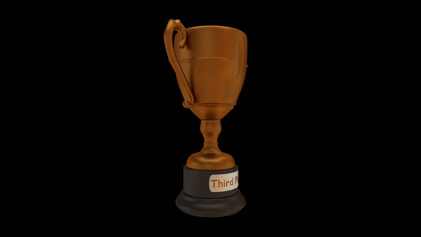 animated bronze trophy matte surface finish Stock Footage Video (100% ...