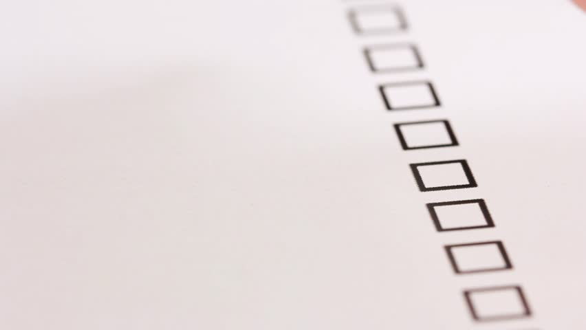 person checking off do list check Stock Footage Video (100% Royalty ...