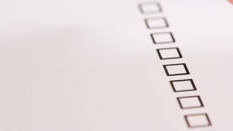 person checking off do list check Stock Footage Video (100% Royalty ...