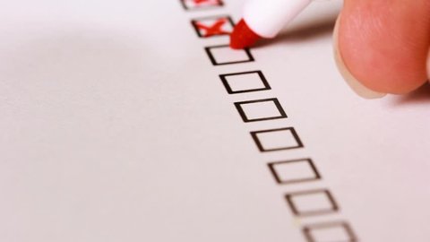 person checking off do list check Stock Footage Video (100% Royalty ...