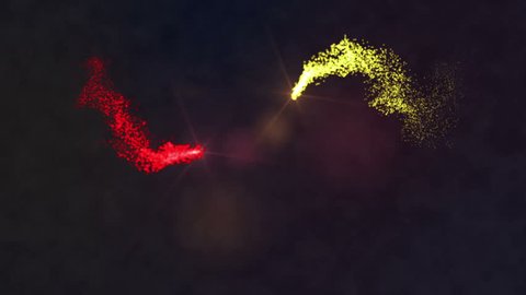 Intro Colorful Smoke Streaks Lens Flares Stock Footage Video (100% ...