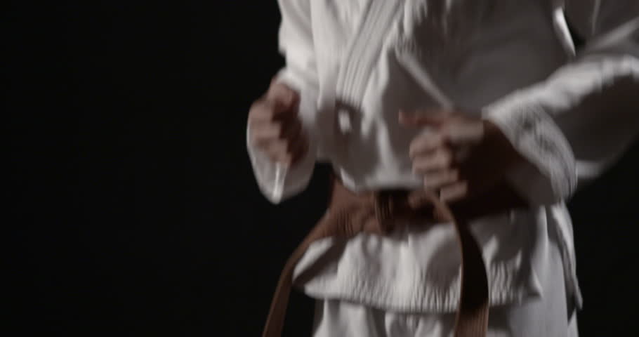 Karate Kid Warming up Jumping Stock Footage Video (100% Royalty-free ...