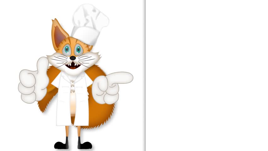 funny cartoon fox cook cooking chef Stock Footage Video (100% Royalty ...
