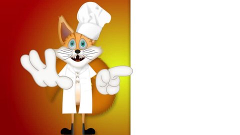 Funny Cartoon Fox Cook Cooking Chef Stock Footage Video (100% Royalty ...
