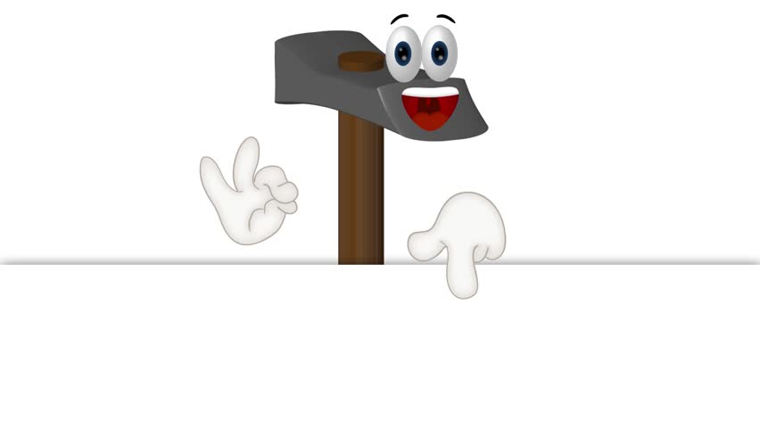funny hammer cartoon illustration tool tools Stock Footage Video (100% ...