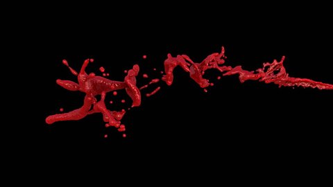 4k Blood Splash Red Paint Splash Stock Footage Video (100% Royalty-free ...
