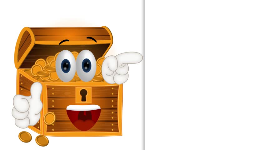 funny treasure chest cartoon illustration comic Stock Footage Video ...