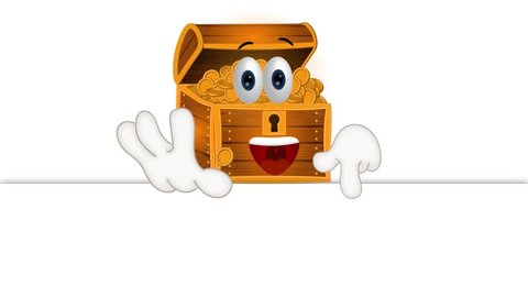 Funny Treasure Chest Cartoon Illustration Comic Stock Footage Video ...