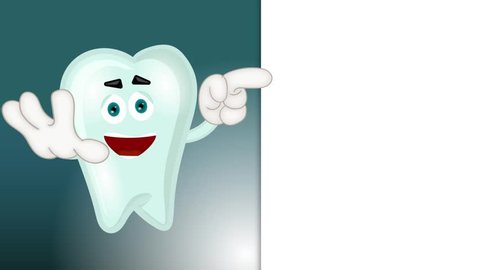 Funny Tooth Cartoon Comic Illustration Children Stock Footage Video ...