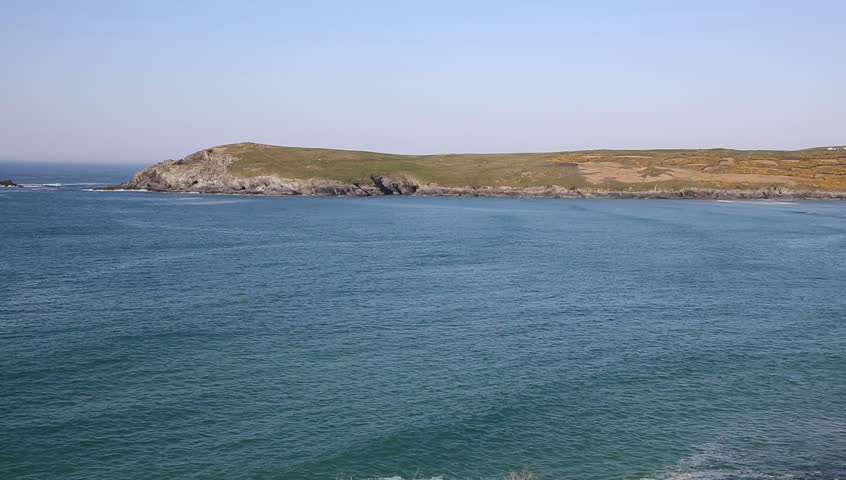 Crantock Bay North Cornwall England Stock Footage Video (100% Royalty ...