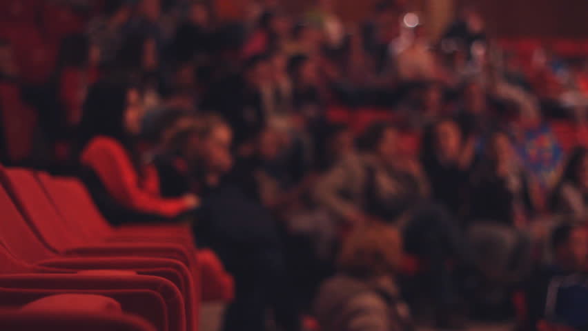 dark blur audience cinema theatre Stock Footage Video (100% Royalty ...