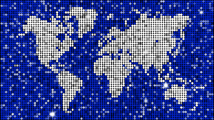 world map - seamless looping reflectors Stock Footage Video (100% ...