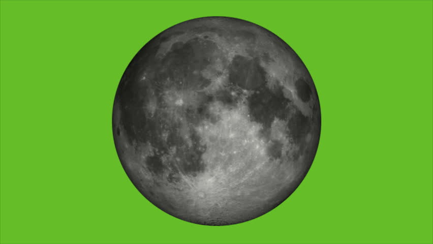 full moon on green screen rotates Stock Footage Video (100% Royalty ...