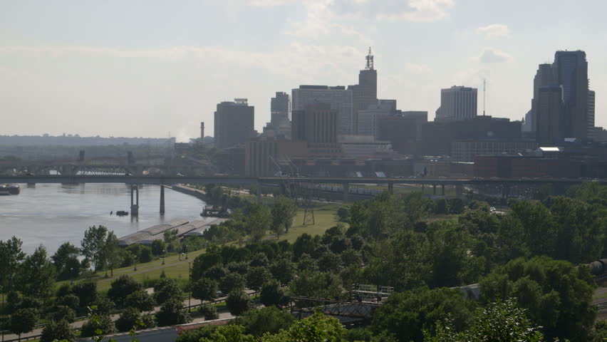 Landscape of the river and bridge in St. Paul, Minnesota image - Free ...