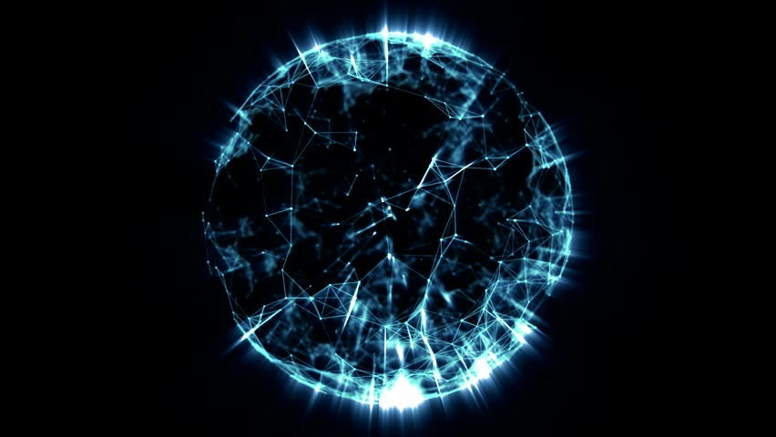 Animated Rotating Abstract Blue Sphere Stock Footage Video (100% ...