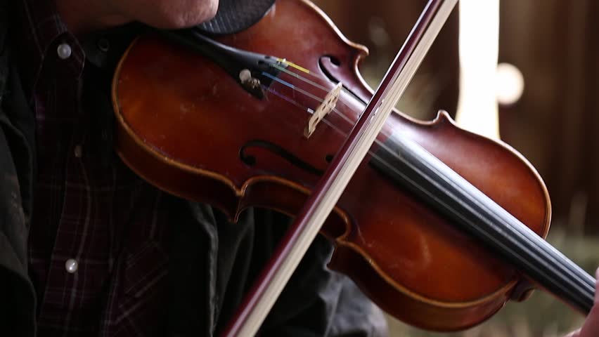 cowboy playing fiddle old barn on Stock Footage Video (100% Royalty ...
