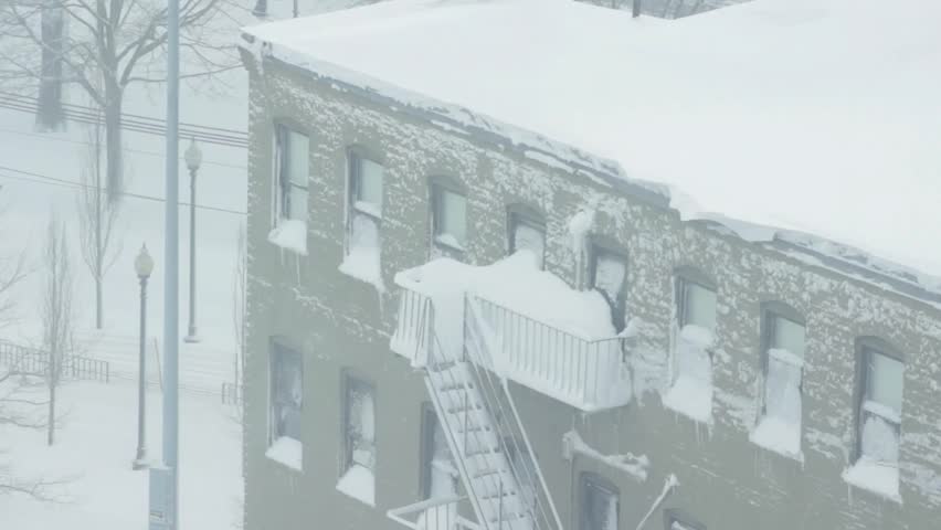 Apartment Building Covered in Snow Stock Footage Video (100% Royalty ...