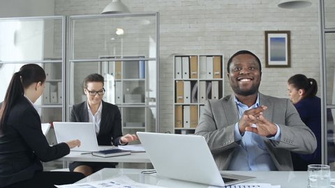 Slow Motion Office Worker Stopping Their Stock Footage Video (100% ...