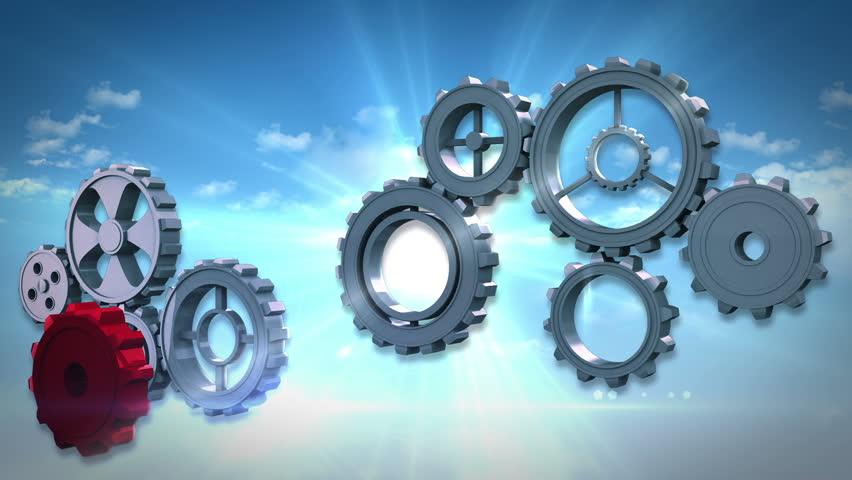 Digital Animation of Cogs and Stock Footage Video (100% Royalty-free ...