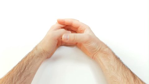 Point View Thumb Twiddling On White Stock Footage Video (100% Royalty ...