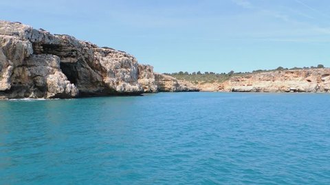 East Coast Majorca Island Red Cliffs Stock Footage Video (100% Royalty ...