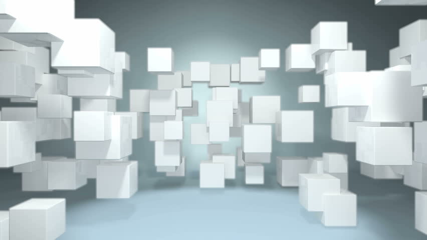 Animated White Cube Dynamic Shake Stock Footage Video (100% Royalty ...