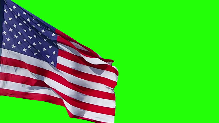 american flag waving on green screen : vidéo de stock (100 % libre de ...